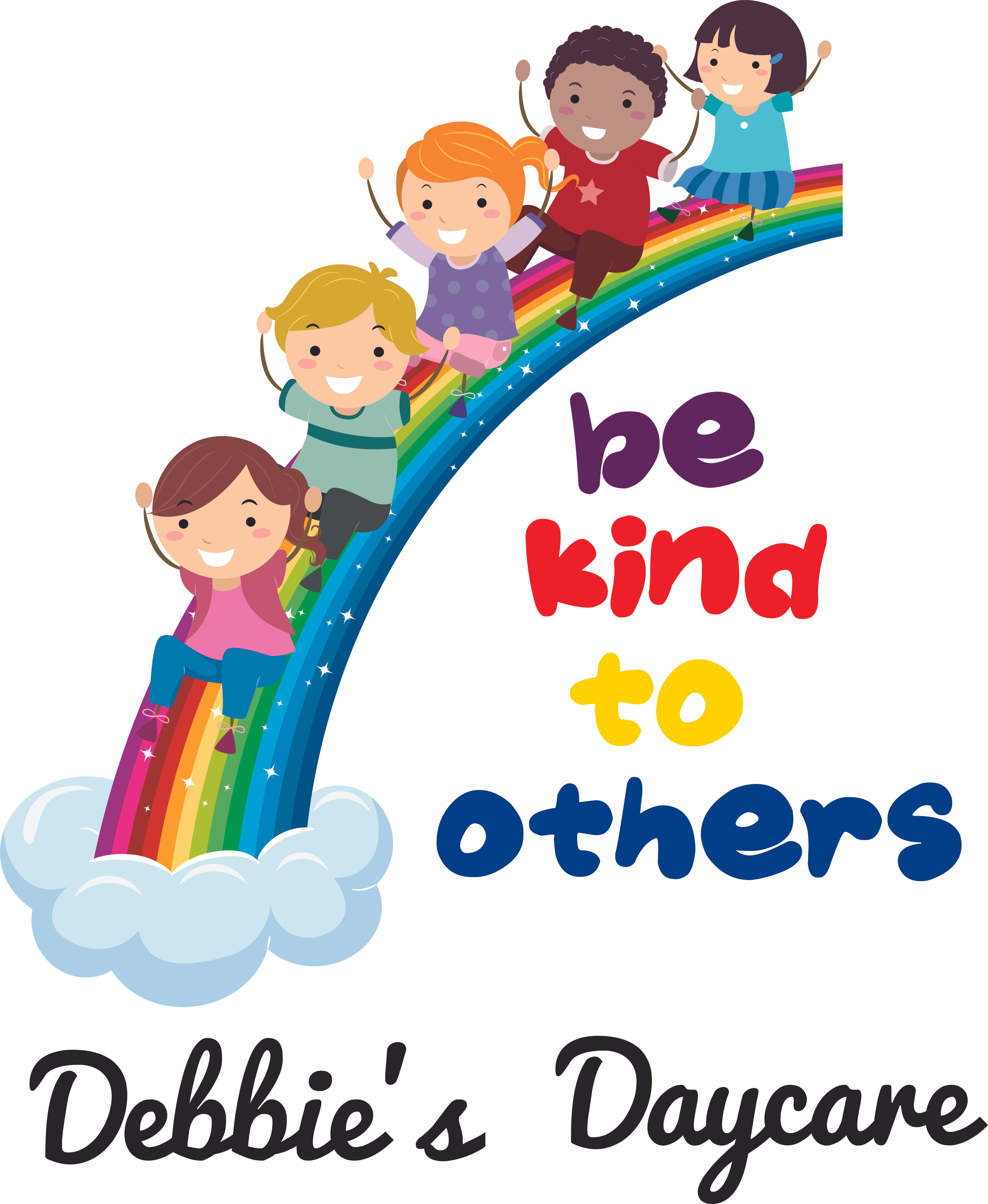 Be Kind Rainbow Daycare Quote Cartoon Customized Wall Decal - Custom ...