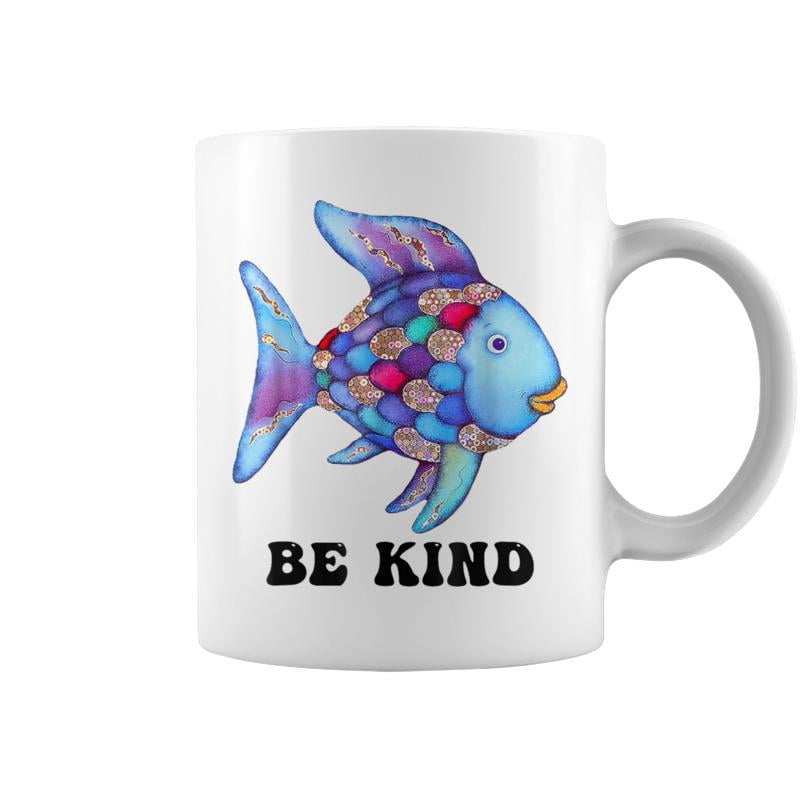 Be Kind Rainbow Fish Teacher Life Teaching Back To School Coffee Mugs ...