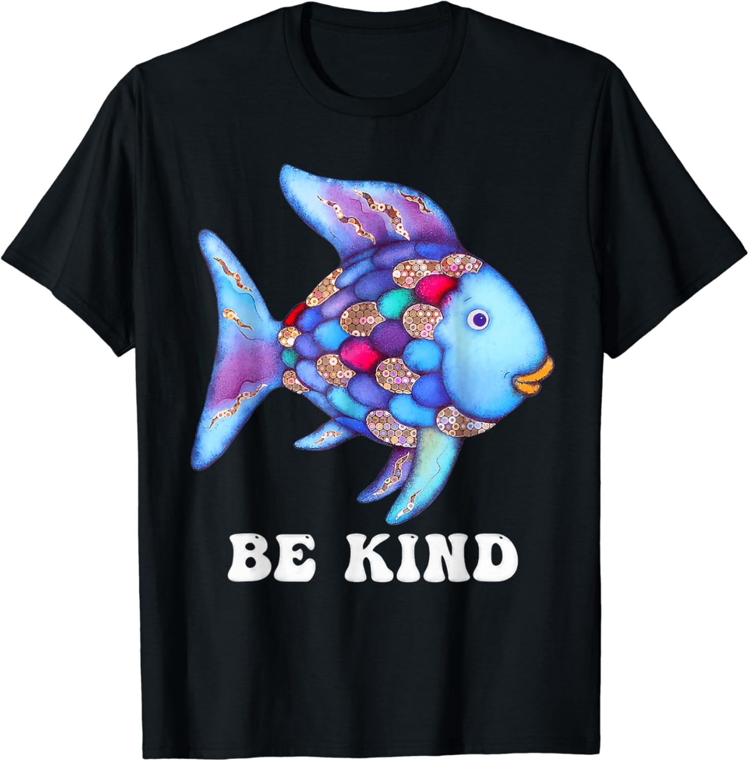 Be Kind Rainbow Fish Teacher Life Teaching Back To School T-Shirt ...