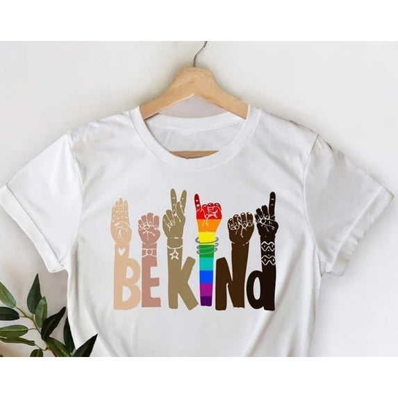 Be Kind Rainbow Shirt Be Kind Sign Language Shirt Be Kind shirt ...