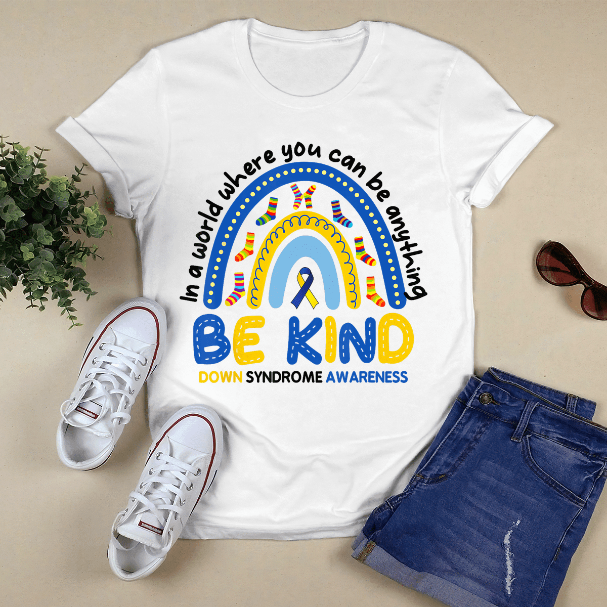 Be Kind Rainbow World Down Syndrome World Down Syndrome Day Classic ...