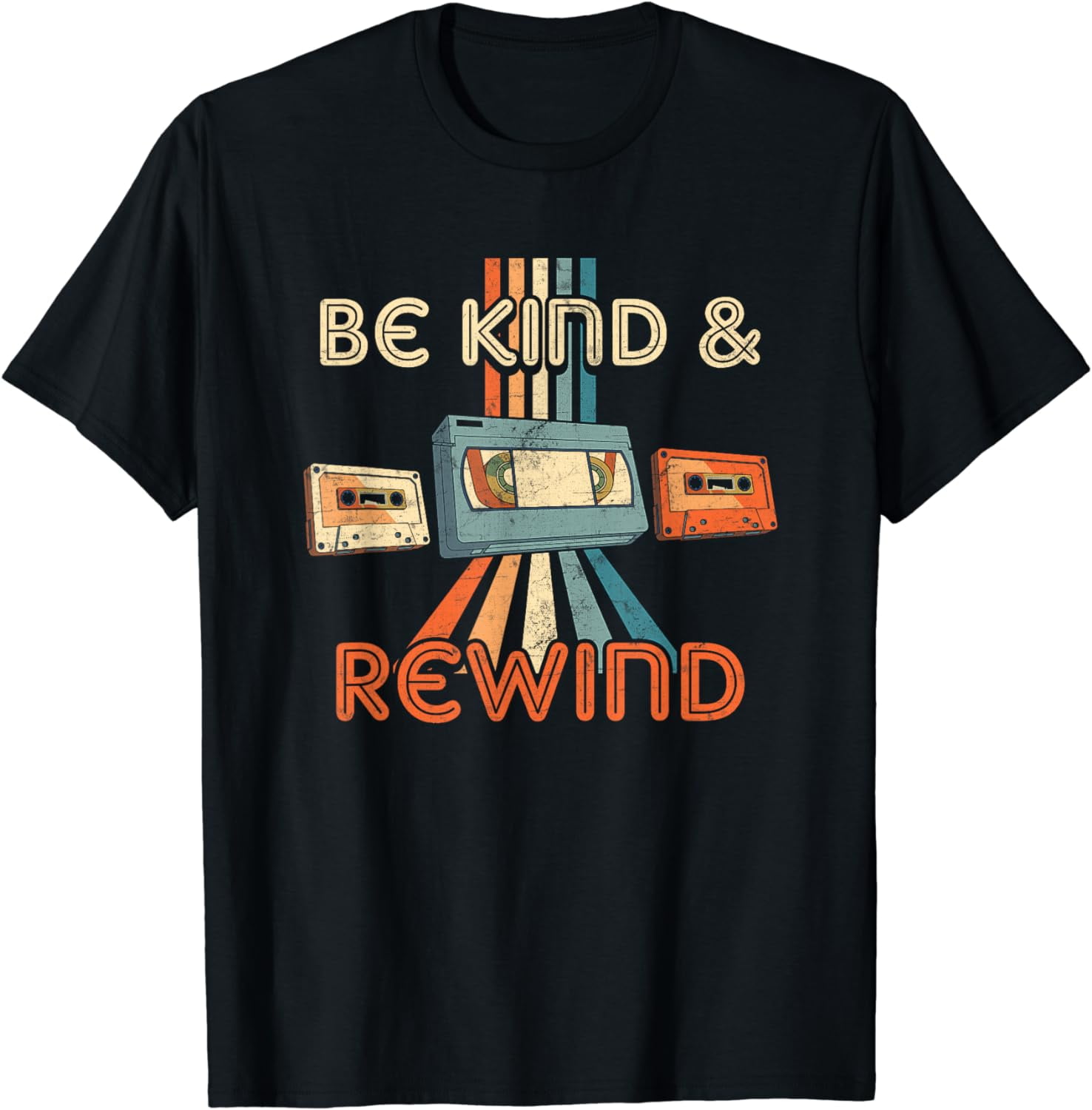 Be Kind & Rewind Vintage 90's Nostalgic 80's Throwback T-Shirt ...