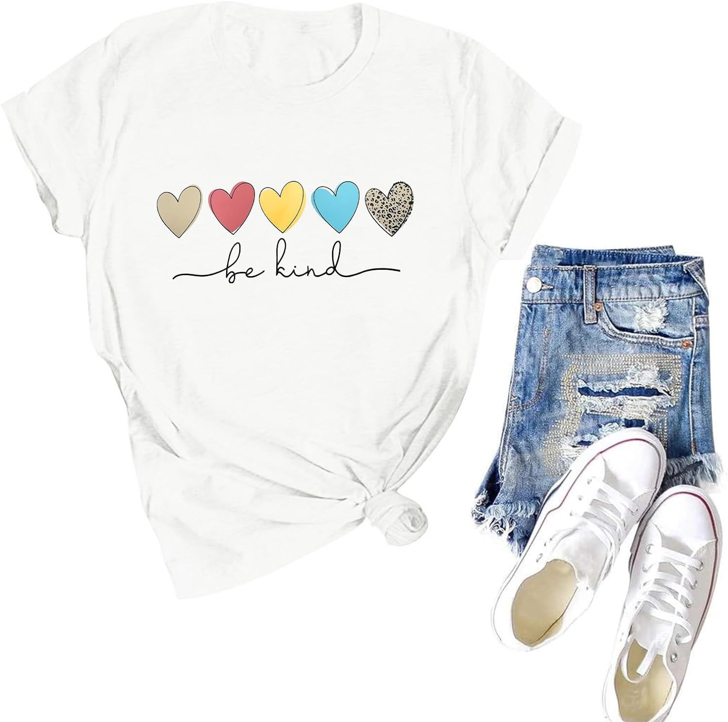 Be Kind Shirt Women Kindness Teacher Shirts Cute Graphic Tee ...