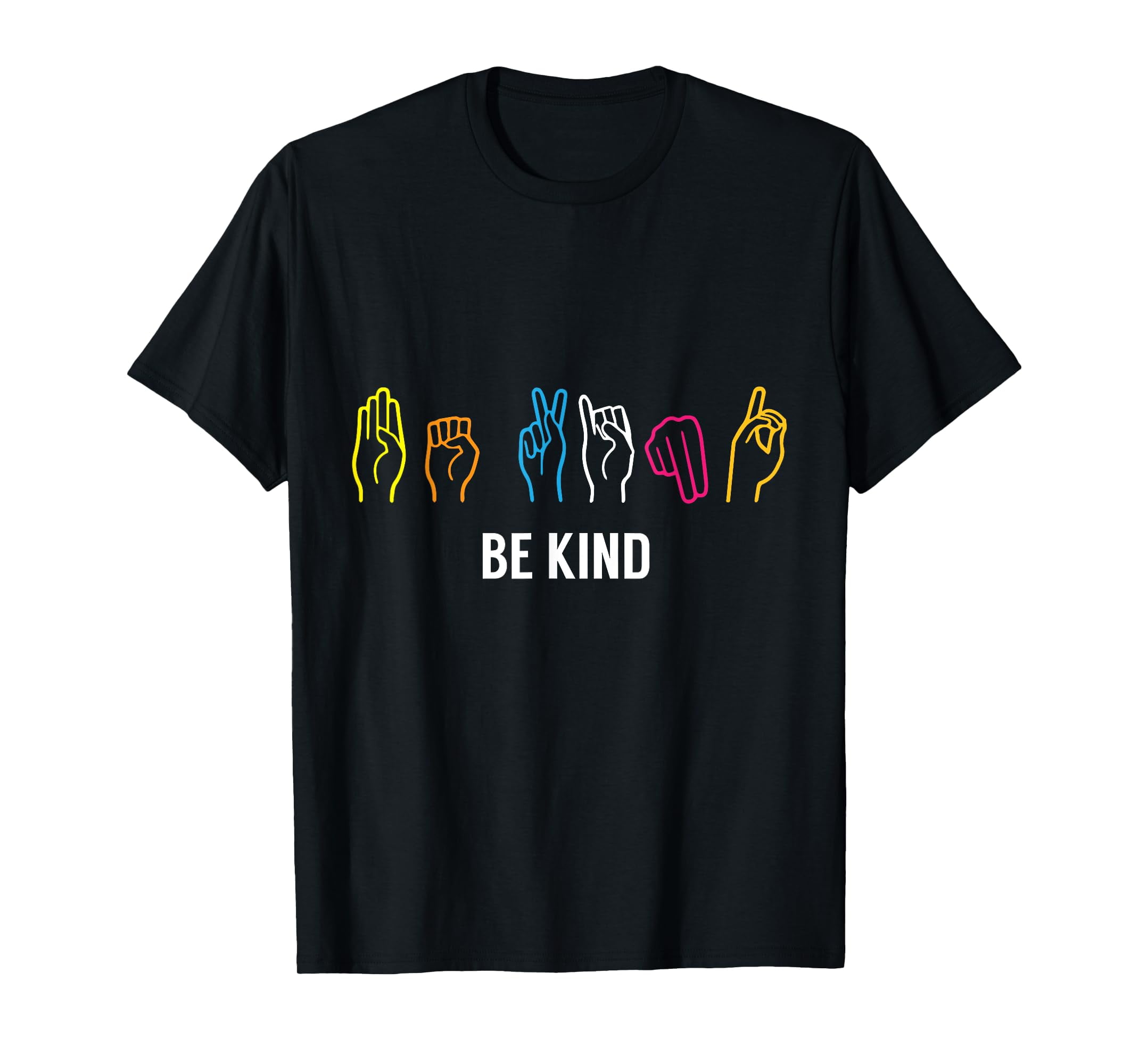 Be Kind Sign Language ASL Kindness Hand Talking Finger Signs T-Shirt ...
