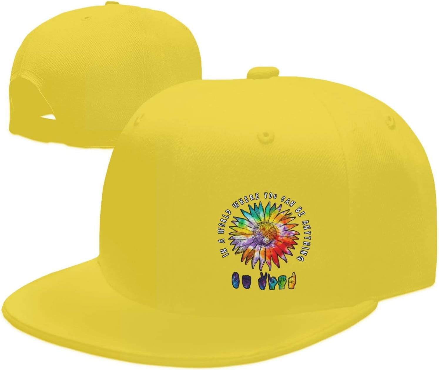 Be Kind Sign Language Deaf Awareness ASL Flat Bill Hat - Walmart.com