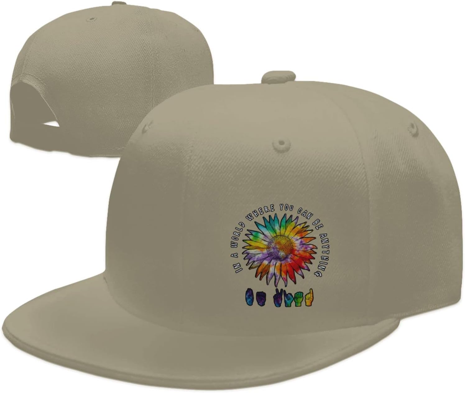 Be Kind Sign Language Deaf Awareness ASL Flat Bill Hat - Walmart.com