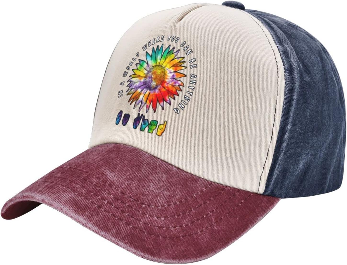 Be Kind Sign Language Deaf Awareness ASL Trucker Hat Denim Baseball Cap ...