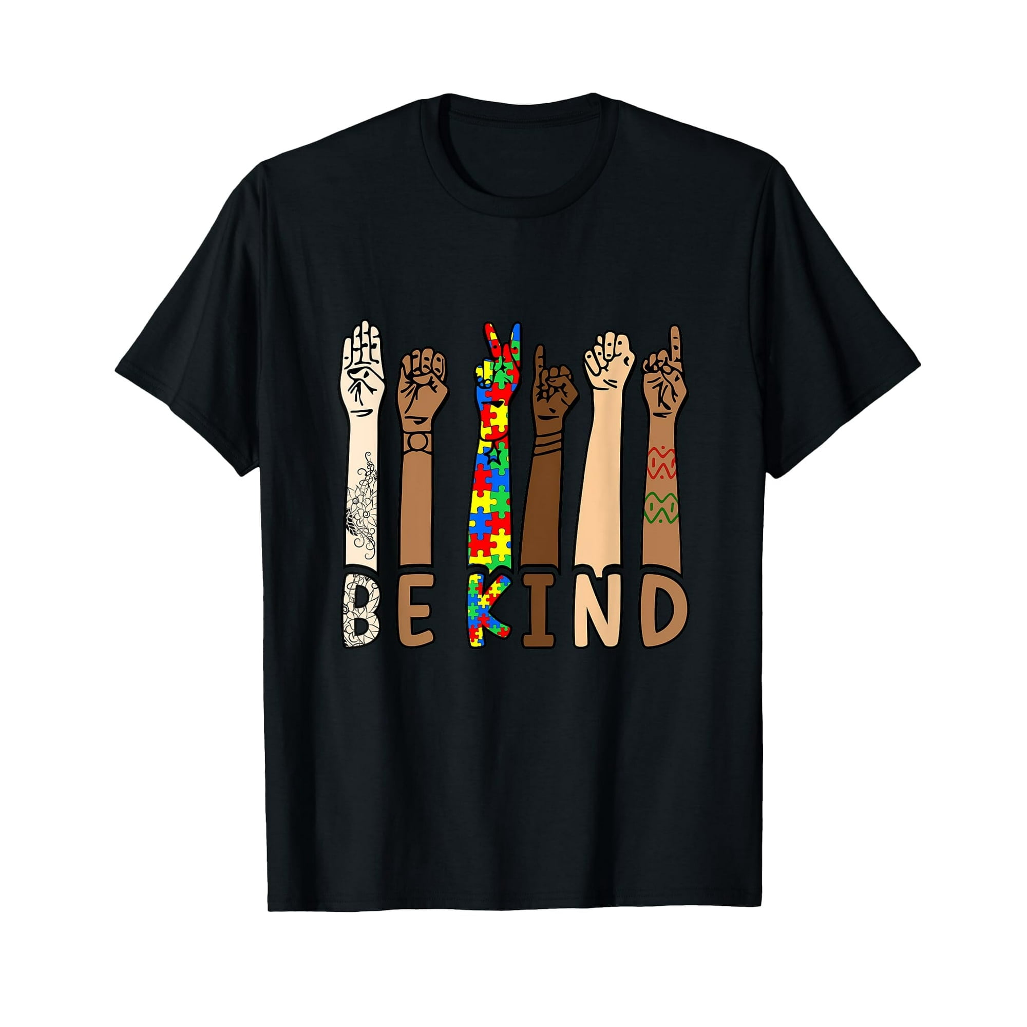 Be Kind Sign Language Hand Talking Teachers Interpreter ASL T-Shirt ...