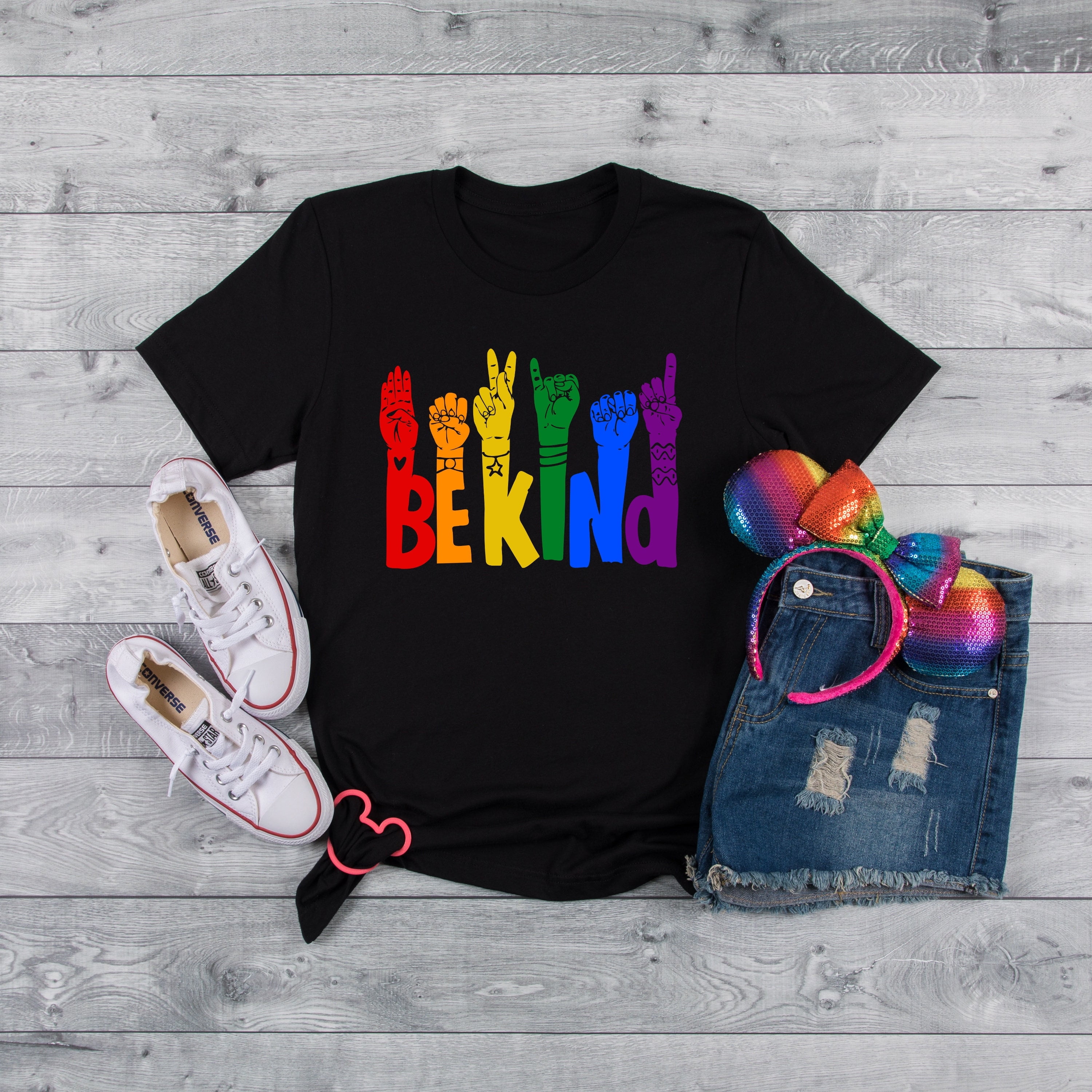 Be Kind Sign Language Shirt, Be Kind Rainbow Shirt, Kindness Shirt, Be ...