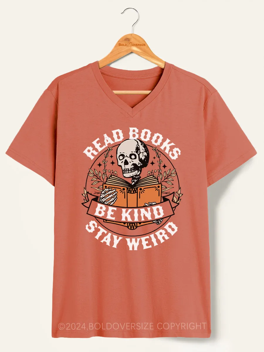 Be Kind Stay Weird V-Neck Tee - Walmart.com