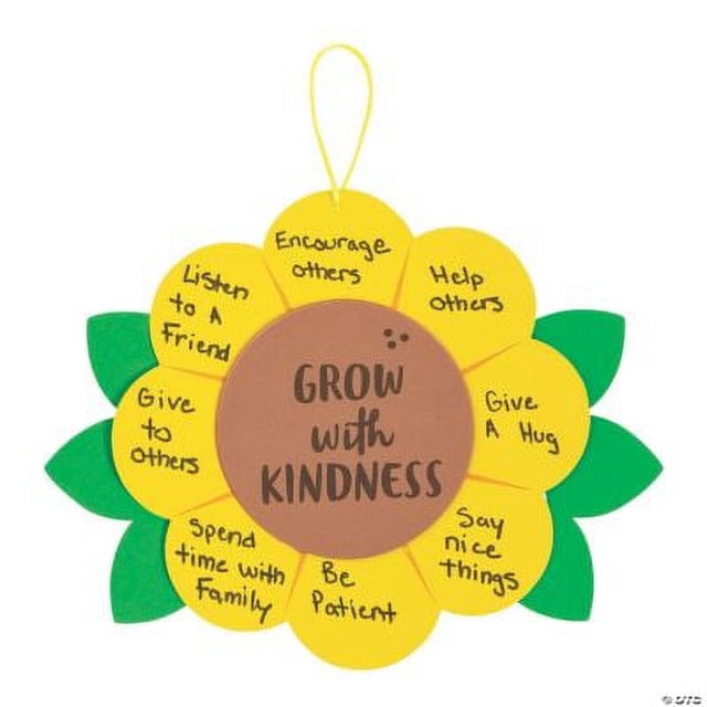 Be Kind Sunflower Craft Kit - Makes 12, Fall, Craft Kits, 12 Pieces ...