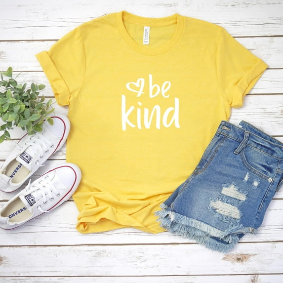 Be Kind T-Shirt, Women Cute Graphic Blessed Shirt, Funny Inspirational ...