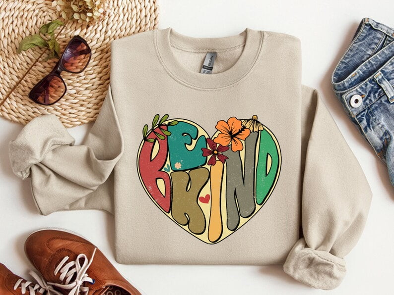 Be Kind T-shirt – Inspirational Motivational Positive Quote Kindness ...