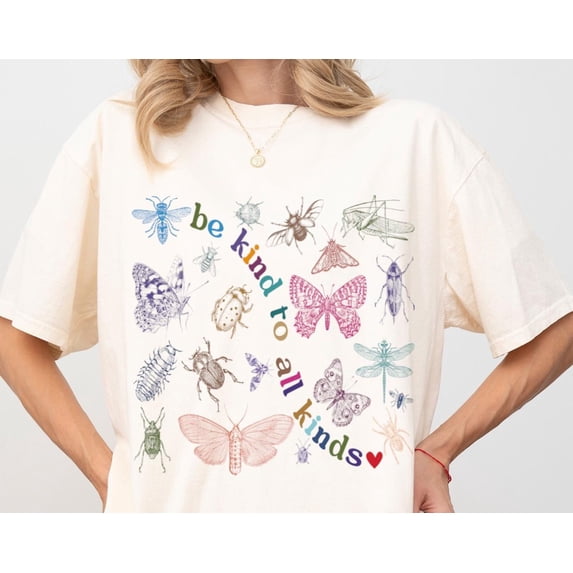 Be Kind To All Kinds Retro Graphic T Shirt 90s Butterly Shirt Nostalgia ...