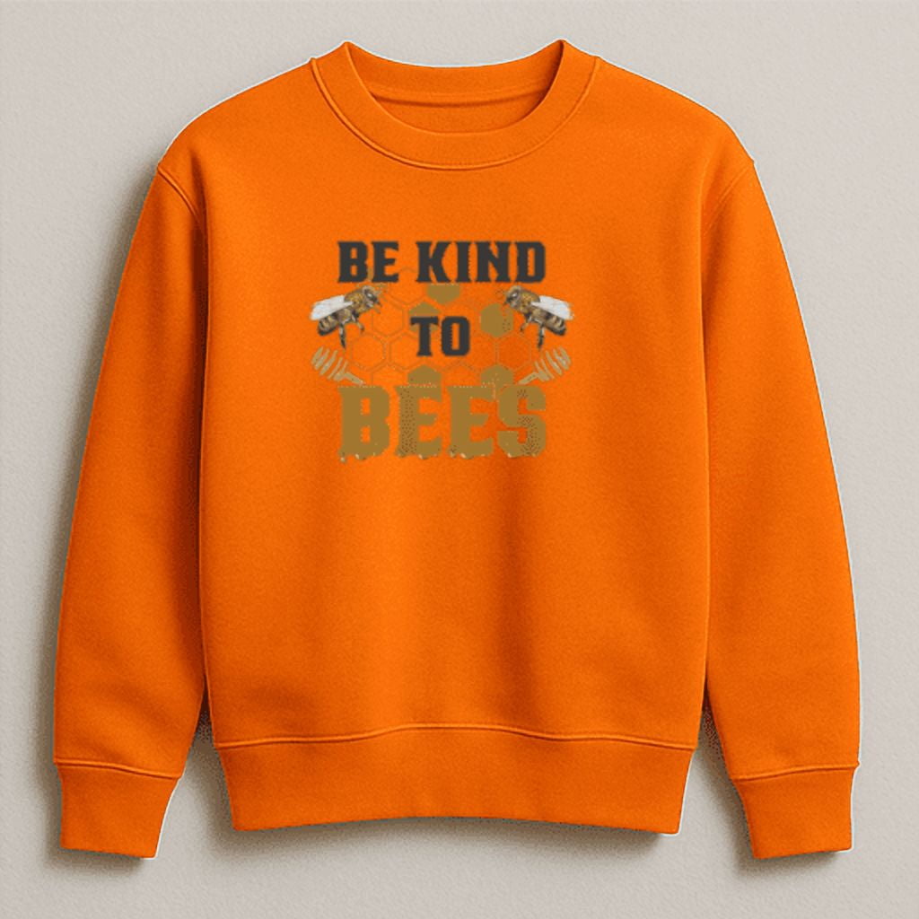 Be Kind To Bee Positive Slogan Cute Yellow Bee Graphic Print Sweatshirt ...