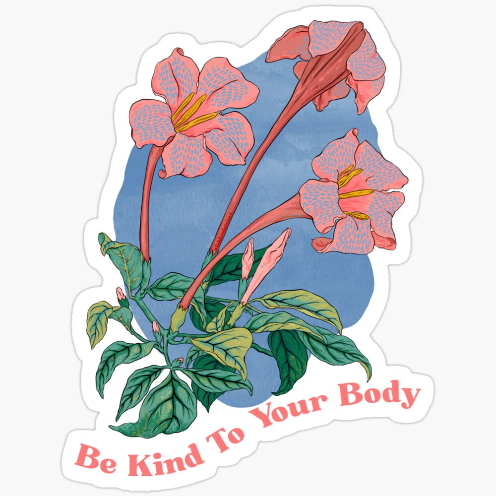 Be Kind To Your Body Sticker Phone Decal Water Bottle Stickers Car ...