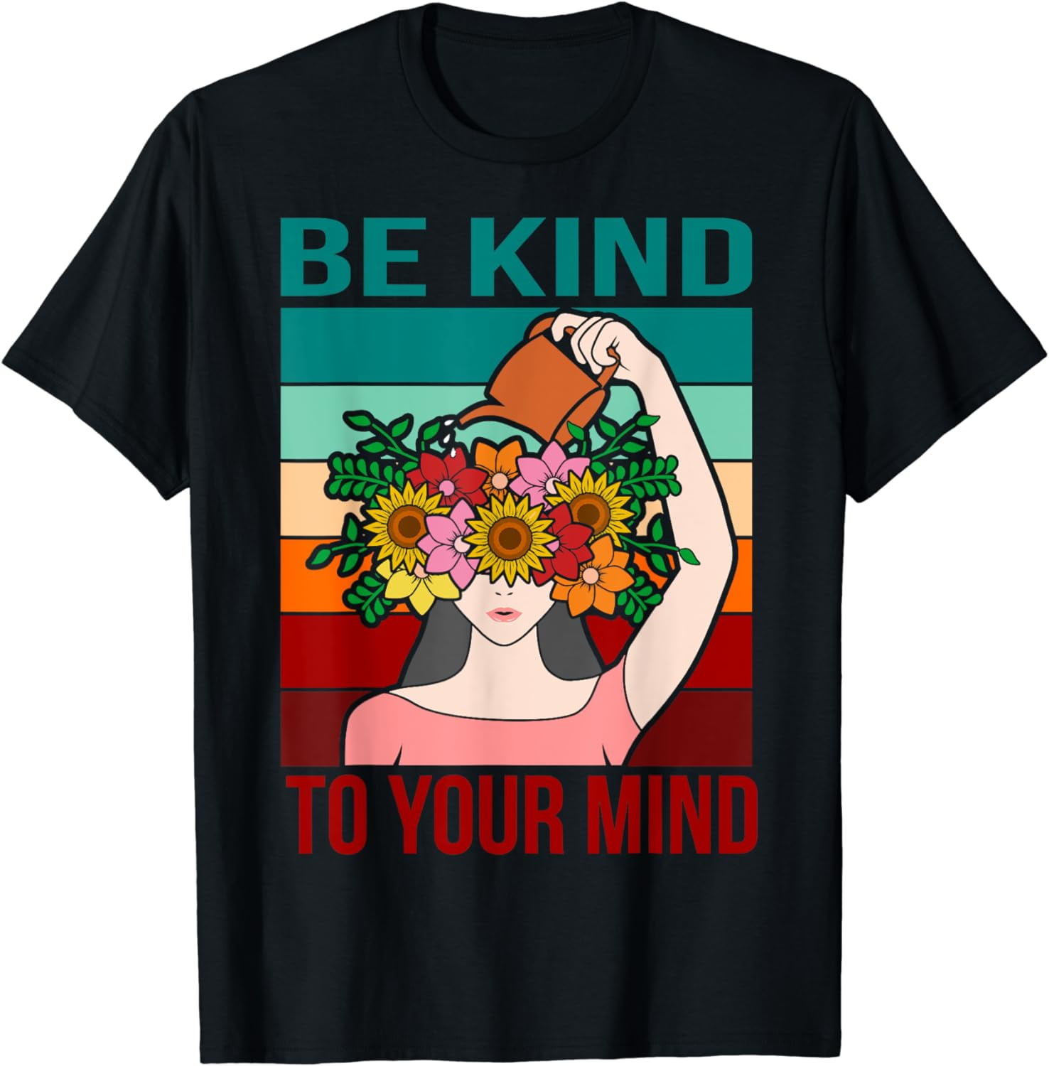 Be Kind To Your Mind Happy Mental Health Awareness Graphic T-Shirt - Walmart.com