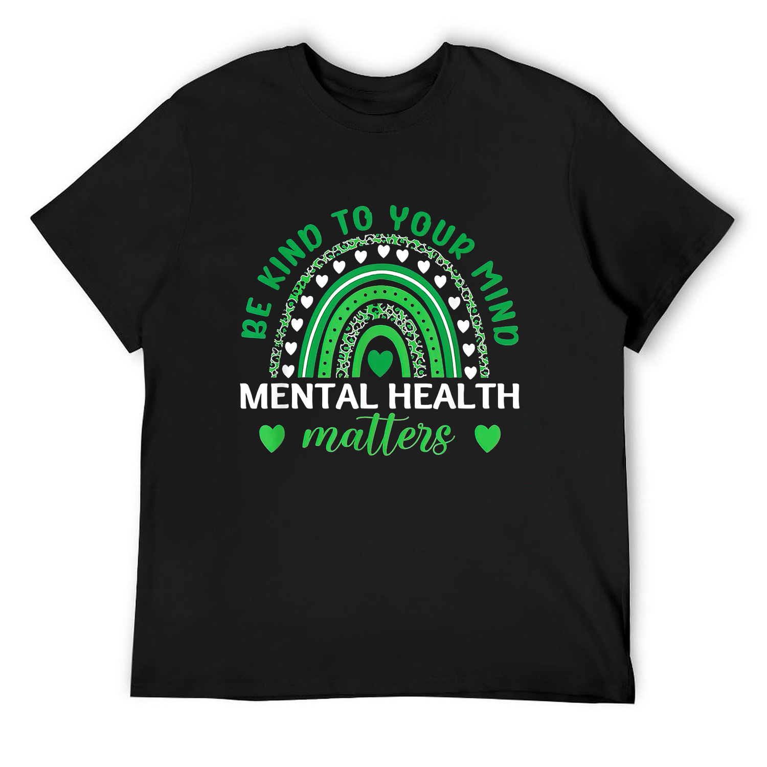 Be Kind To Your Mind Mental Health Awareness Rainbow Mens T-Shirt Black Medium - Walmart.com