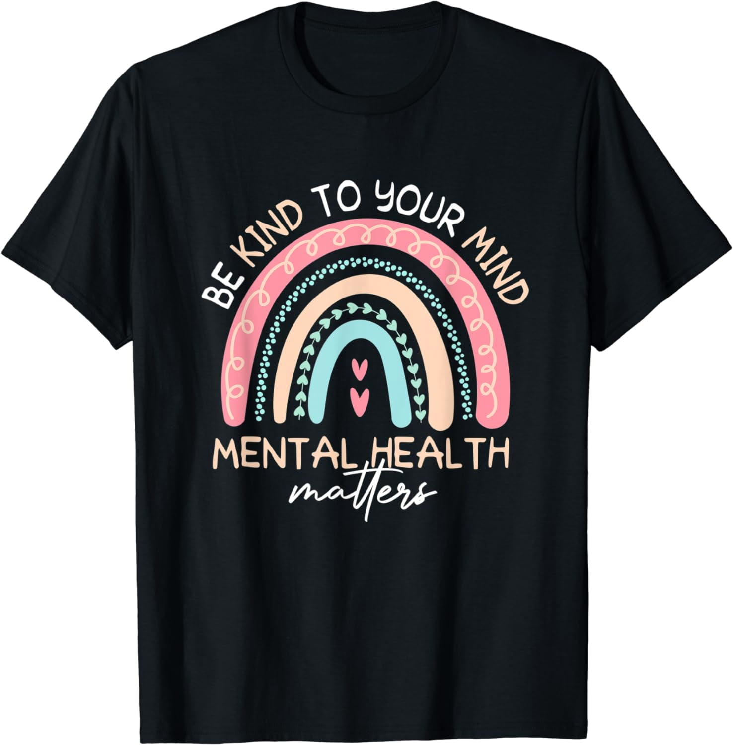 Be Kind To Your Mind Mental Health Awareness Rainbow T-Shirt - Walmart.com