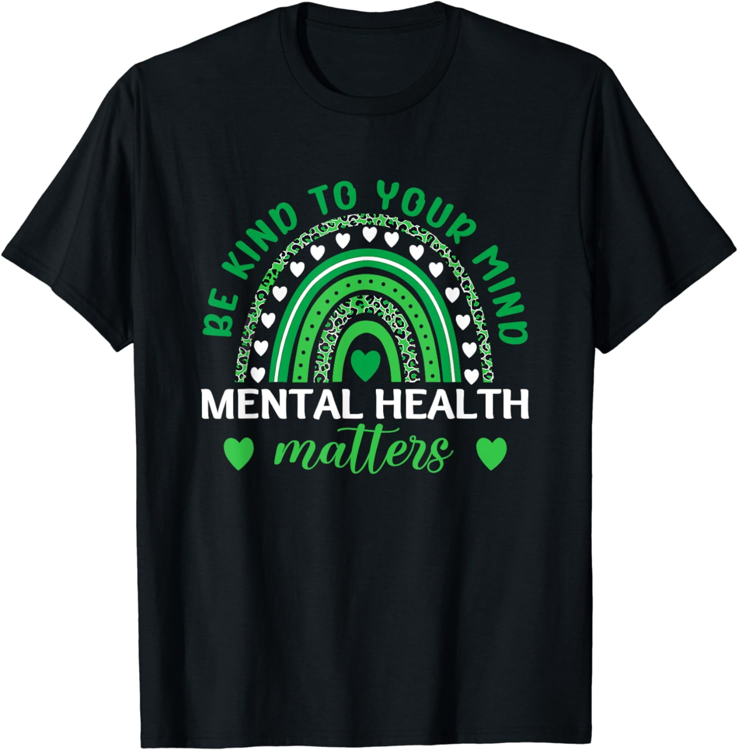 Be Kind To Your Mind Mental Health Awareness Rainbow Womens T-Shirt - Walmart.com