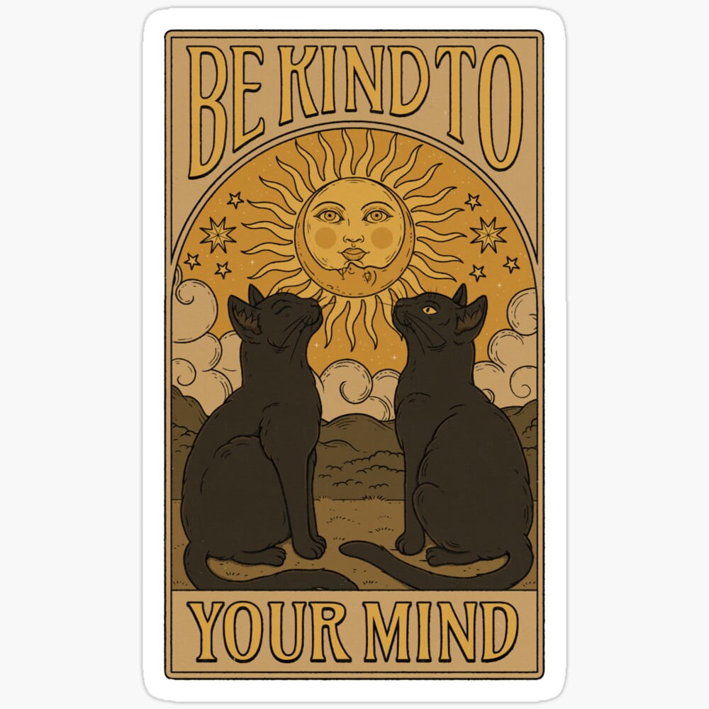 Be Kind To Your Mind Sticker Phone Decal Water Bottle Stickers Car ...