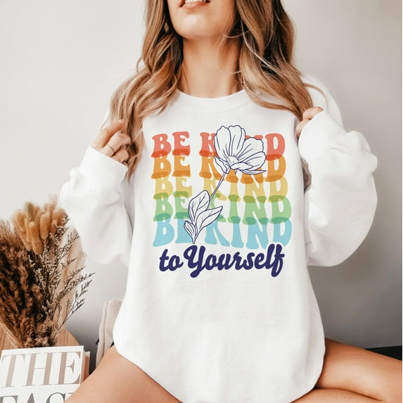 Be Kind To Yourself Unisex T-Shirt, Mental Health T-Shirt, Cute Retro ...