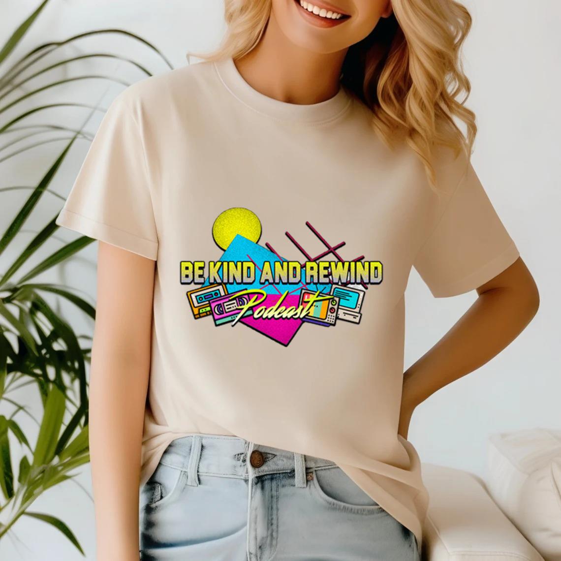 Be Kind and Rewind Unisex T-shirt for Nostalgic Podcast Fans, for men ...