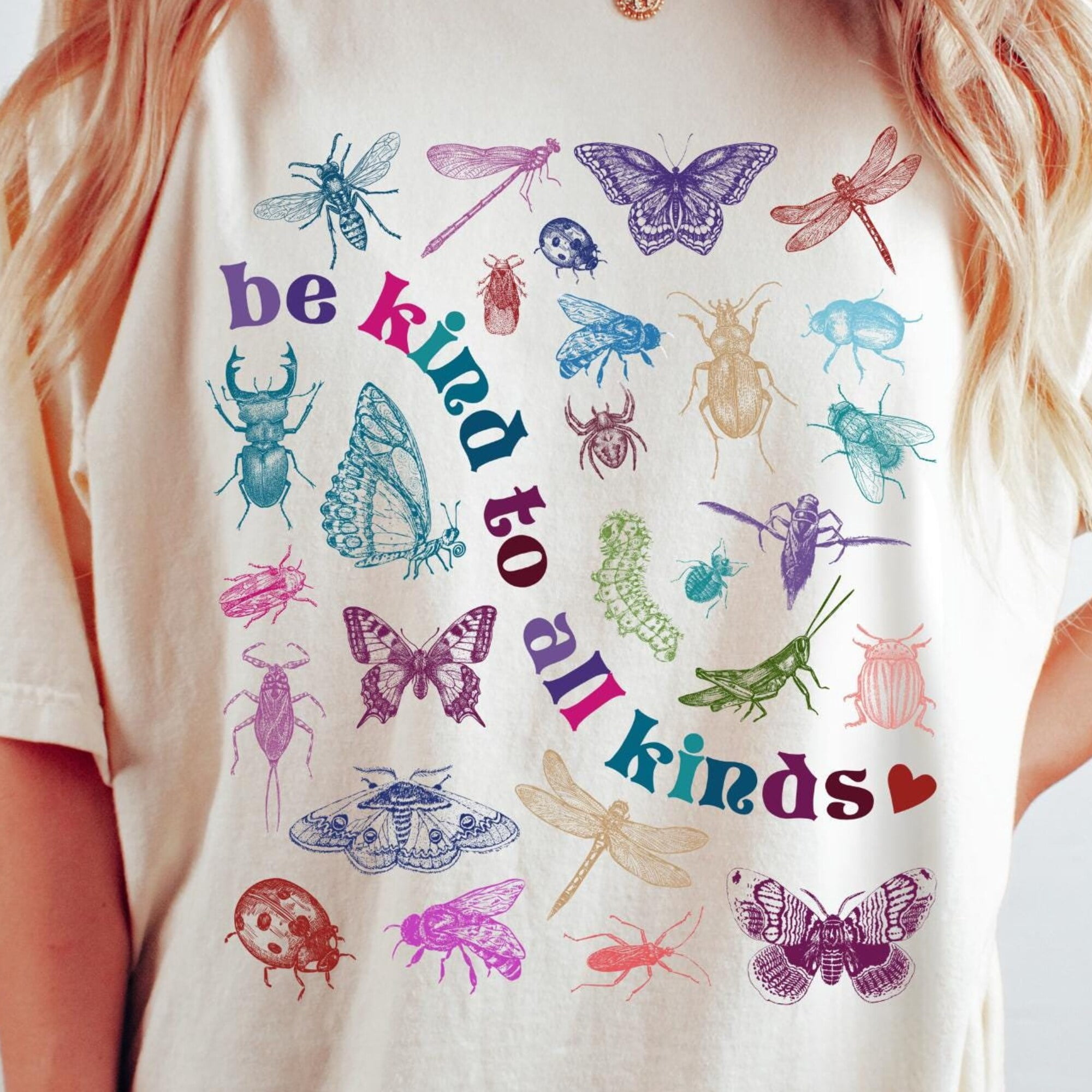 Be Kind to All Kinds Shirt Butterfly Moths Bugs and Insects Tshirt ...