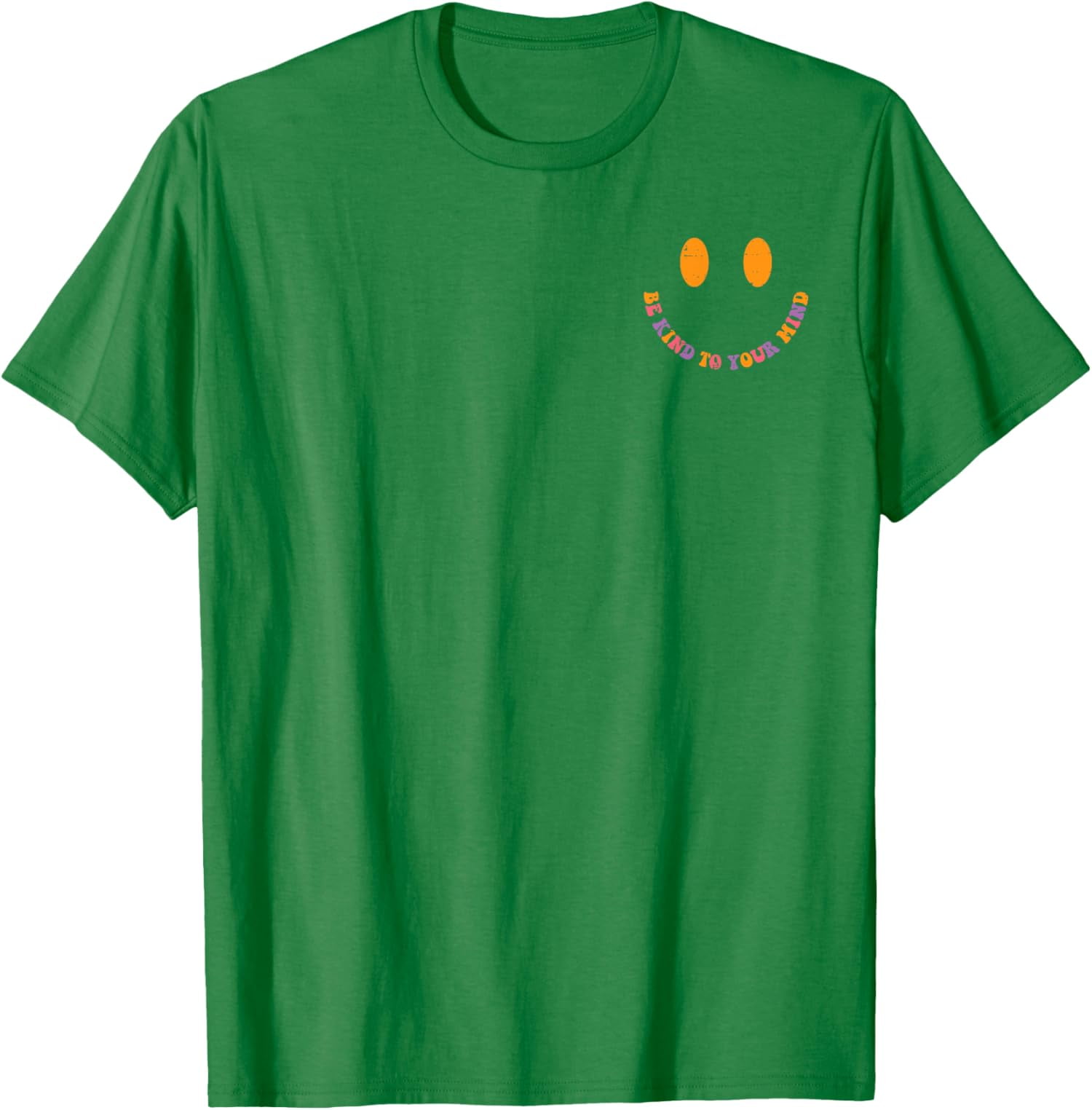 Be Kind to Your Mind - Mental Health Awareness Pocket Design with Happy Face Unisex T-Shirt ...