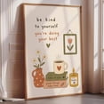 Be Kind to Yourself Cozy Affirmation Neutral Self Care Quote Decor for ...