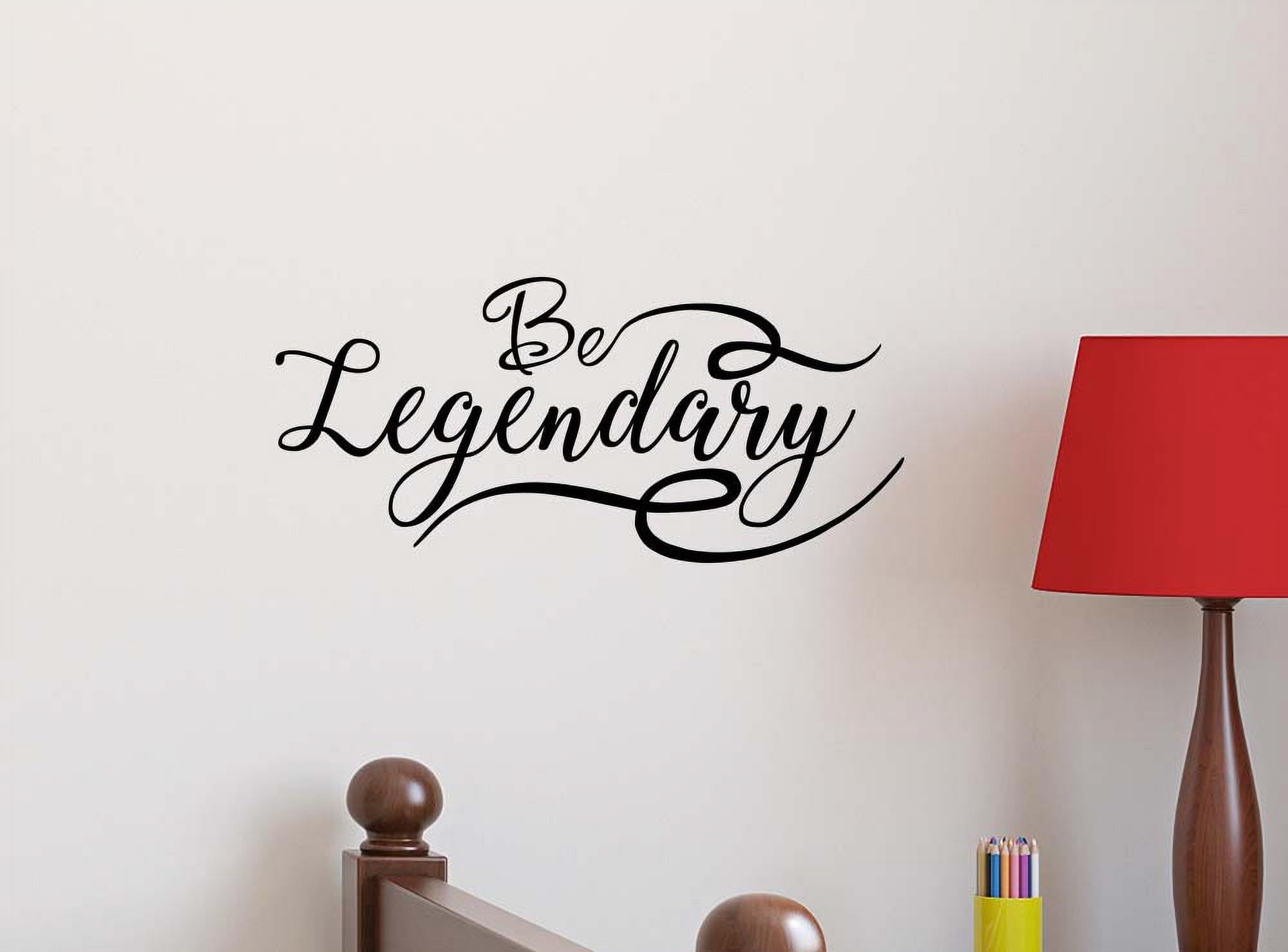 Be Legendary 23 X 10 Sports Team Sticker Calligraphy Wall Decal Art ...