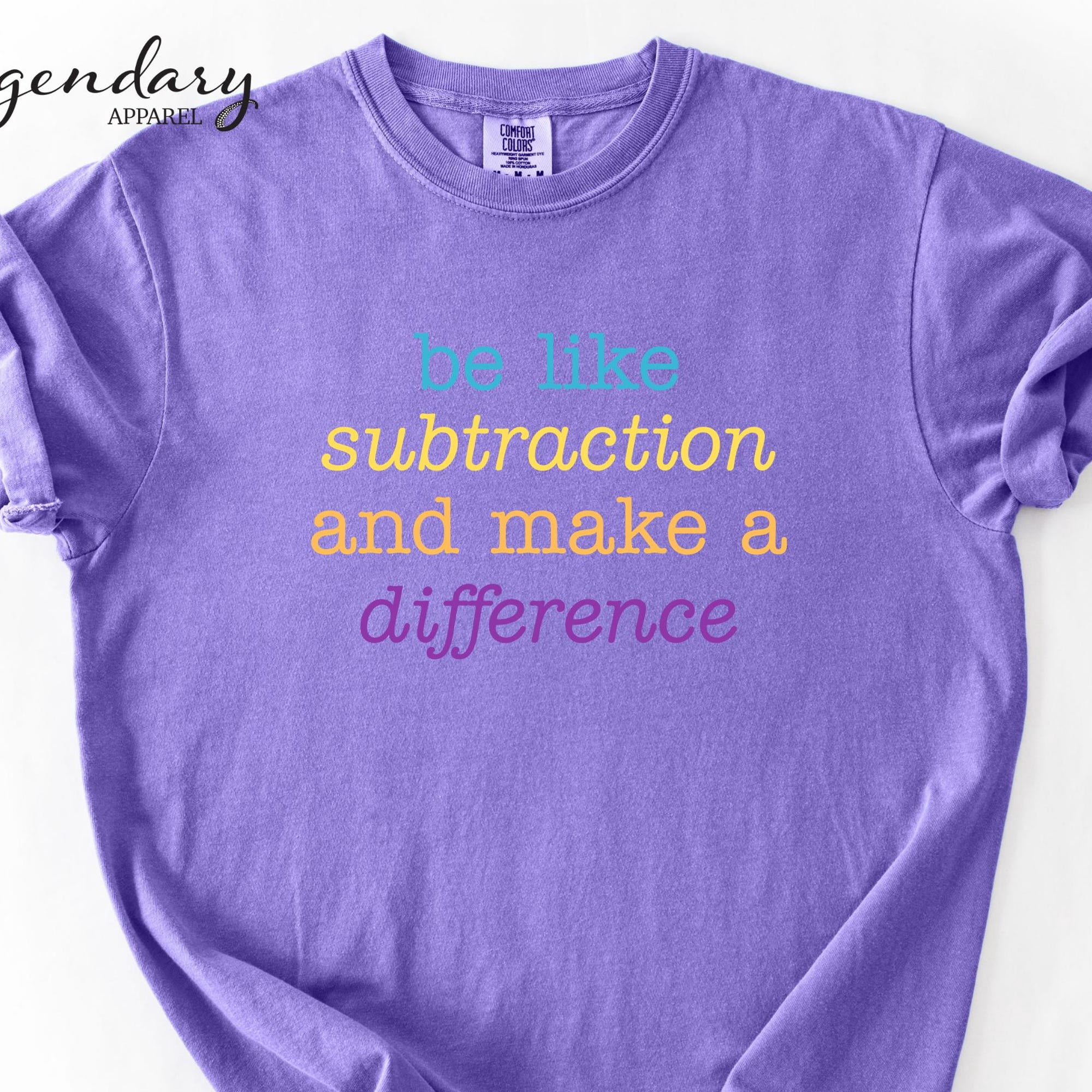 Be Like Subtraction And Make A Difference Shirt Math Teacher Tee ...