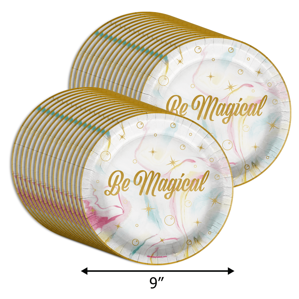Be Magical Girl Birthday Party Plates - Unicorn Birthday Party Supplies ...