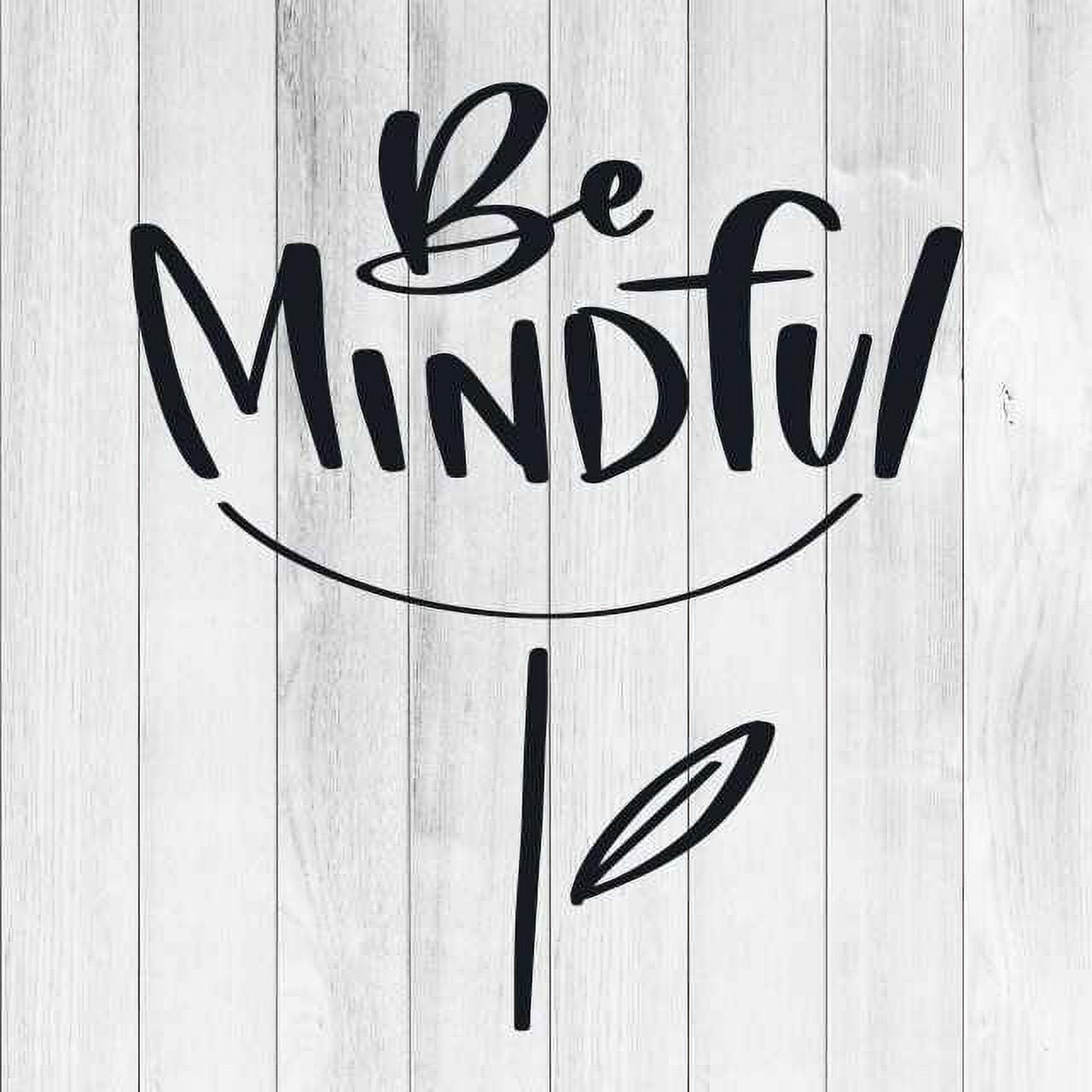 Be Mindful Rustic Farmhouse Style White Wood Sign Wall Décor Gift 12 x ...