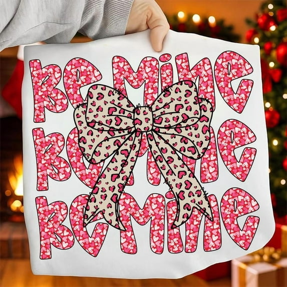 Be Mine Coquette Bow Love Shirt, Pink Bow Love Day Design, V-Day Girly ...