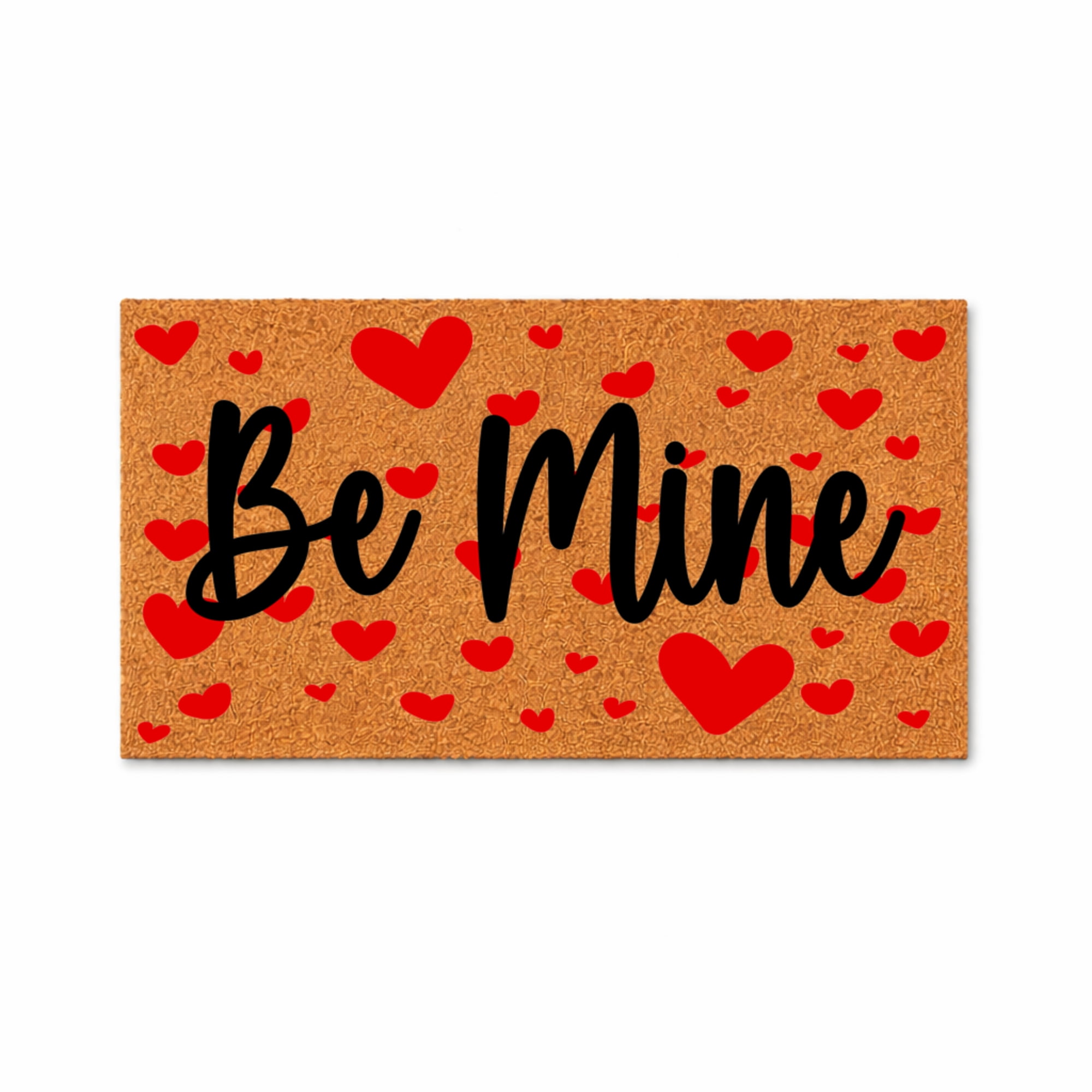 Be Mine Doormat, Heart Pattern Welcome Mat, Valentines Decor Entryway ...