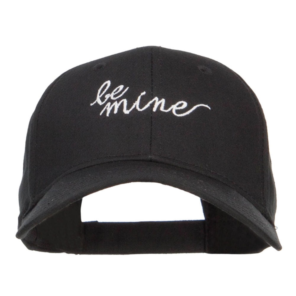 Be Mine Embroidered Cotton Cap - Black OSFM - Walmart.com