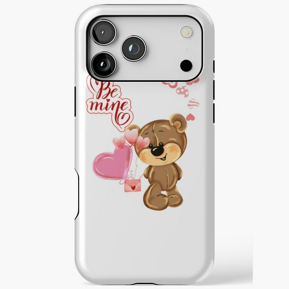 Be Mine Romantic Teddy Bear Phone Case for iPhone 11 12 13 14 15 16 17 ...