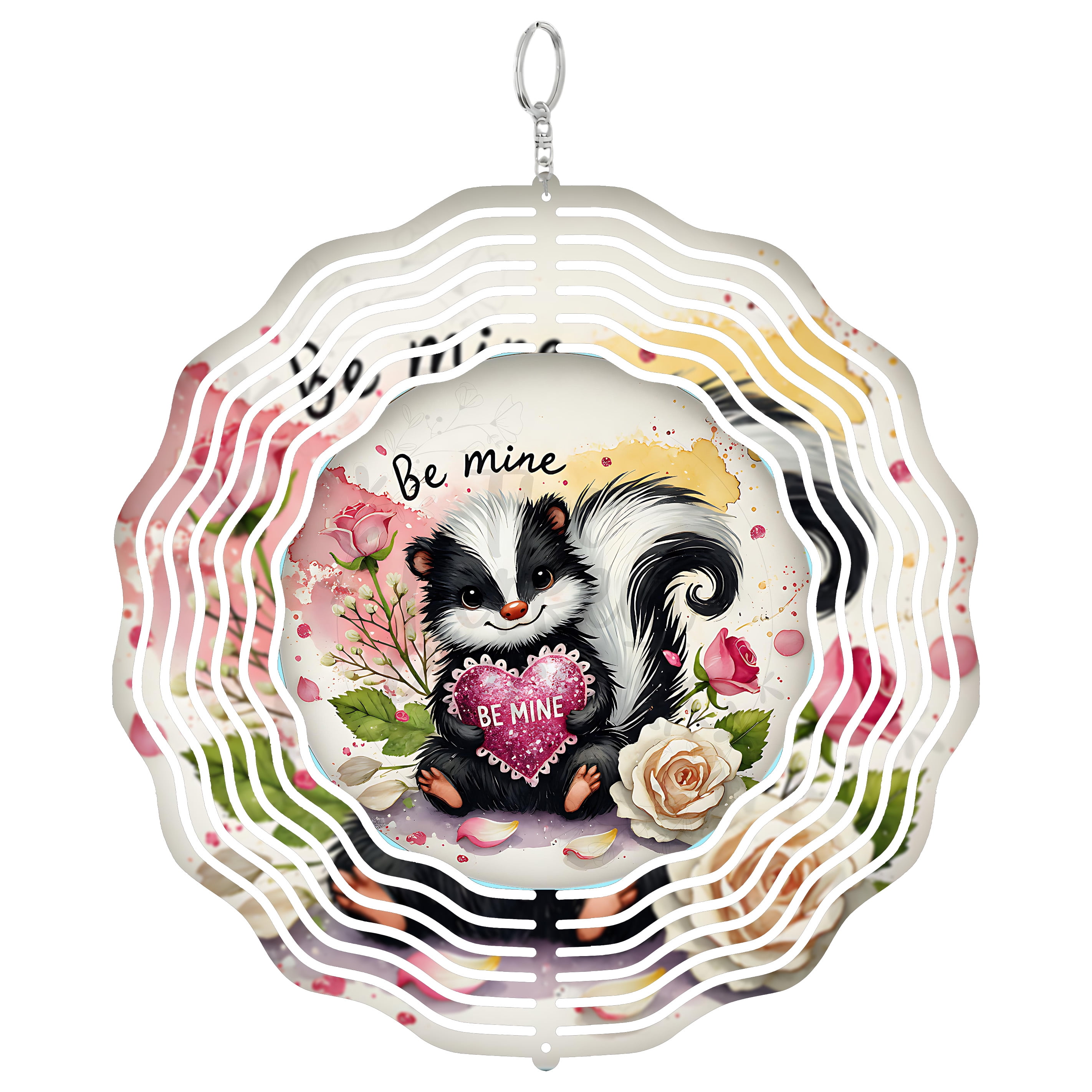 Be Mine Skunk 3D Wind Spinner Stainless Steel Funny Valentines Gift ...