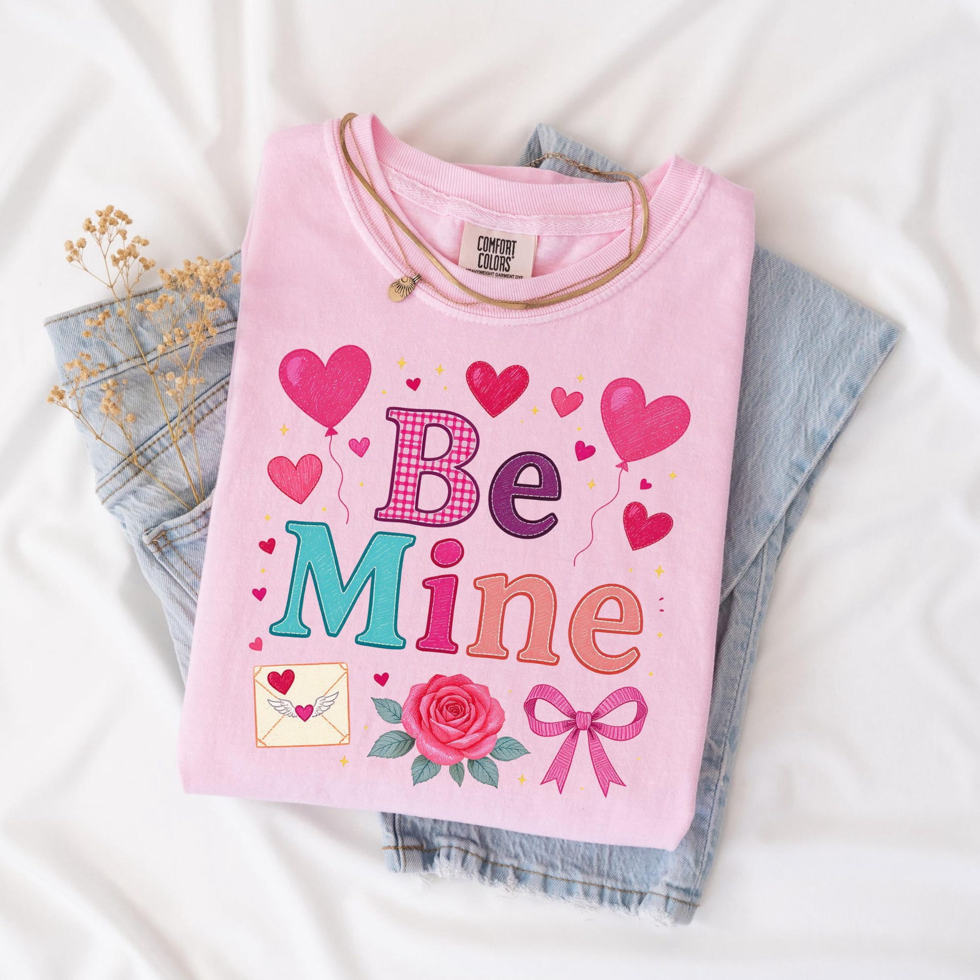 Be Mine Valentine Shirt Cute Heart Graphic T Shirt Valentines Day Gift ...