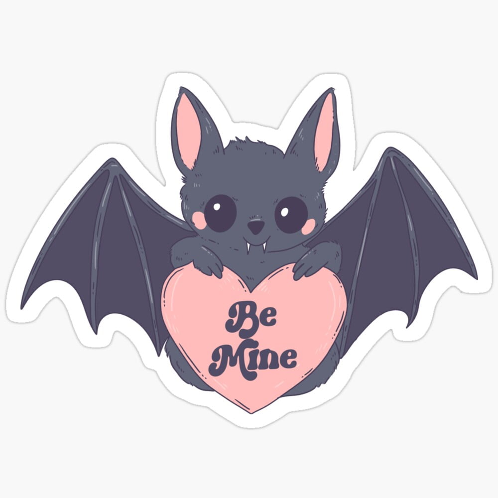 Be Mine Vampire Bat Sticker Phone Decal Water Bottle Stickers Car ...