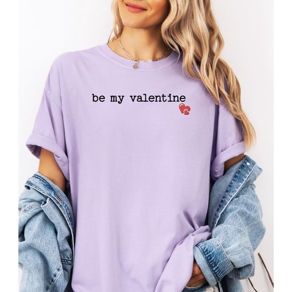 Be My Valentine T-Shirt, Simple Heart Valentine Design - Walmart.com