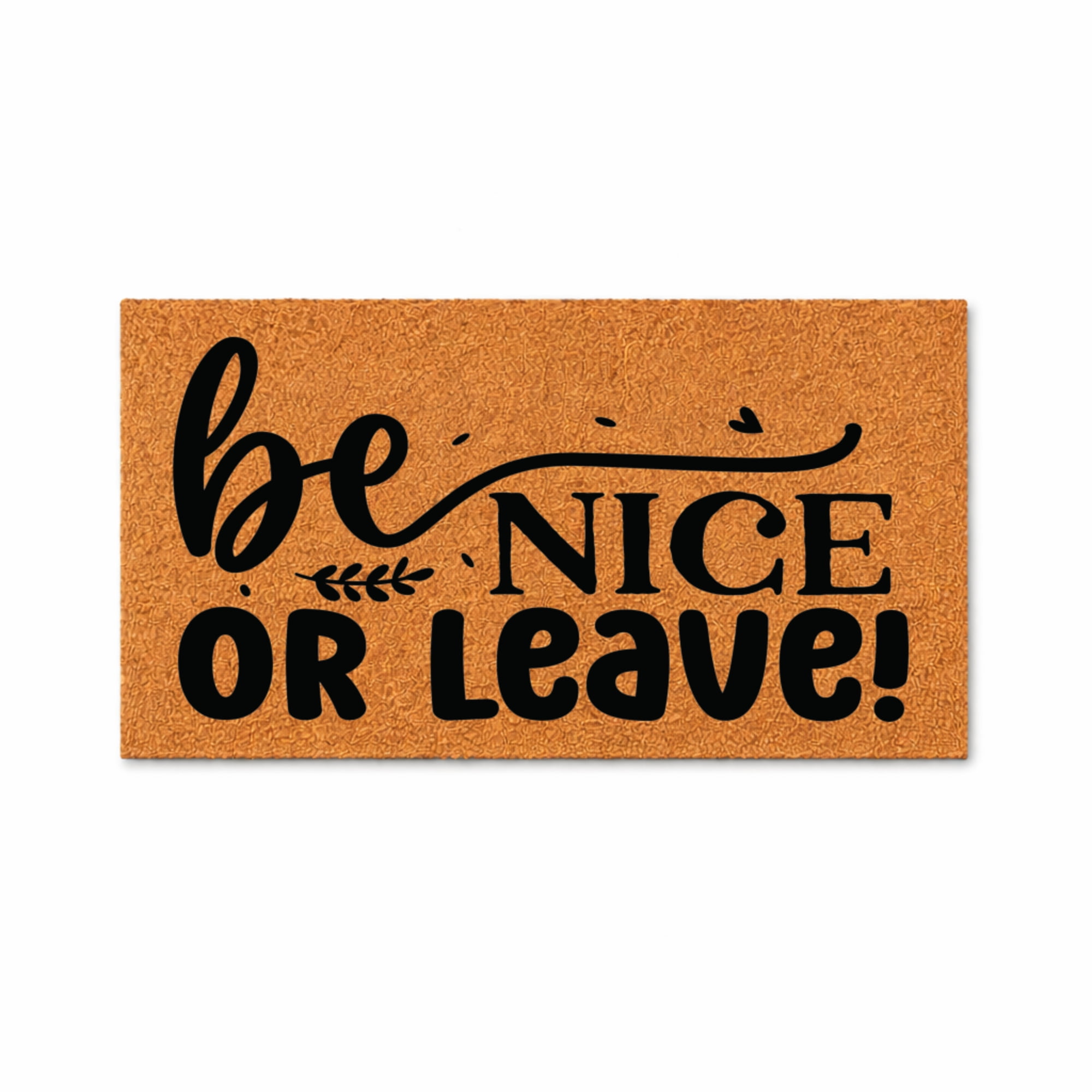 Be Nice Or Leave Doormat, Funny Welcome Mat, Front Door Entry Rug ...