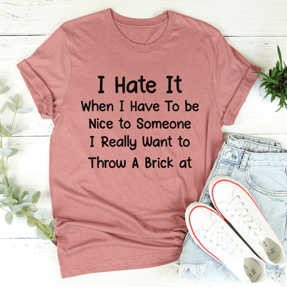 Be Nice Tee Black Heather S Peachy Sunday T-Shirt - Walmart.com