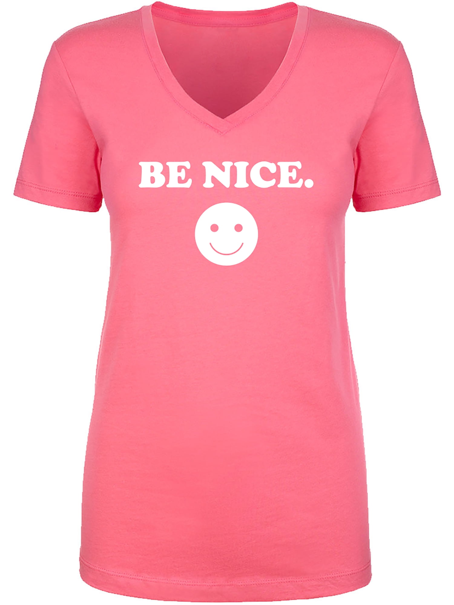 Be Nice Womens V-Neck T-Shirt - Walmart.com