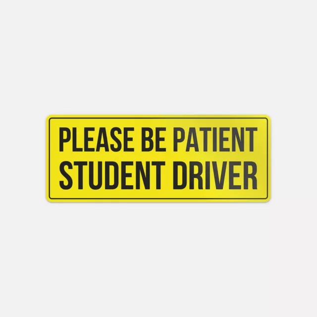 Be Patient Student Driver Safety Sticker Phone Decal Water Bottle ...