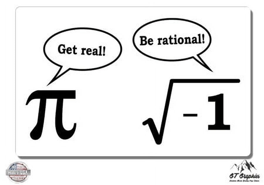 Be Rational Ger Real Math Pi - 3" Vinyl Sticker - For Car Laptop I-Pad ...