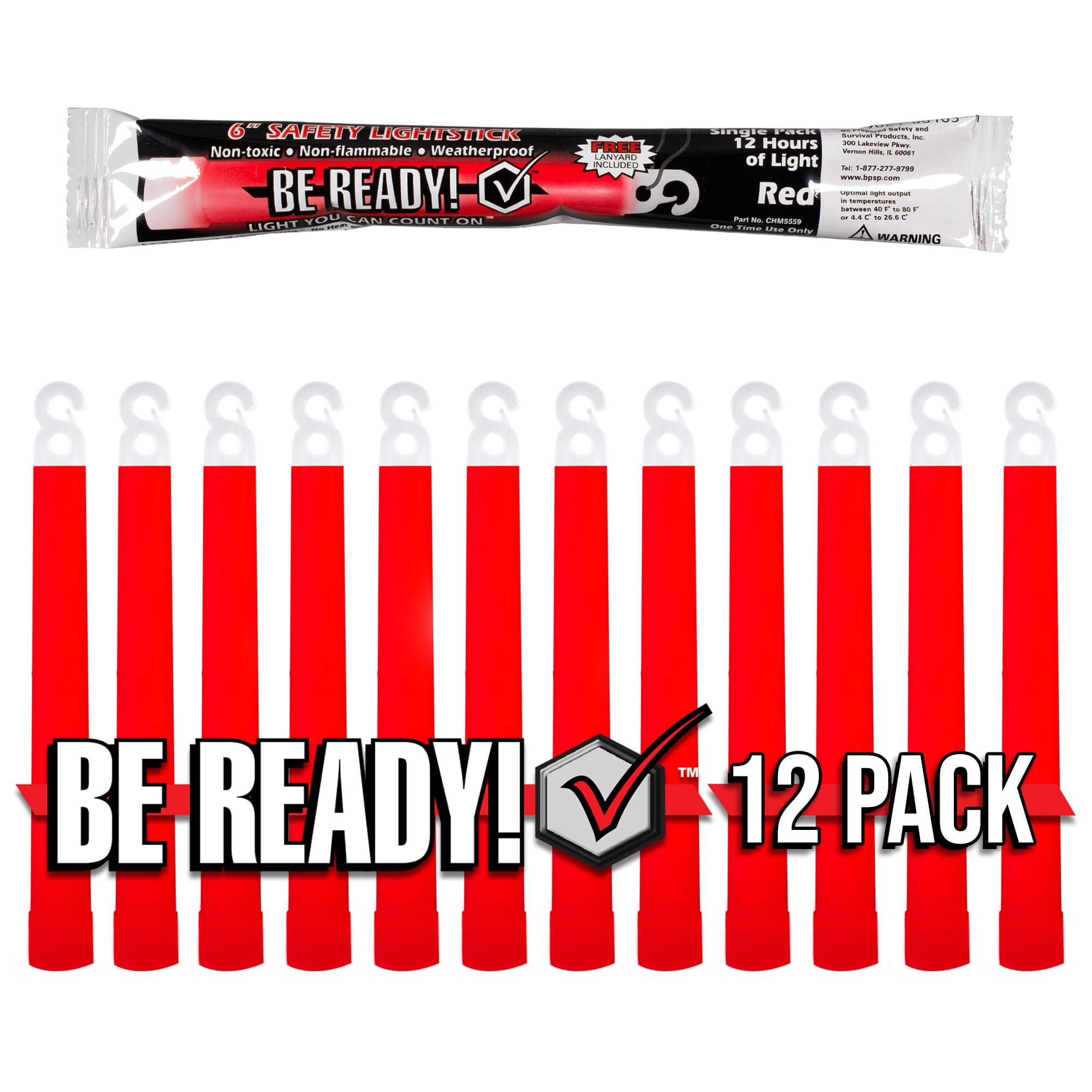 Be Ready - Industrial 12 Hour Illumination Emergency Safety Chemical ...