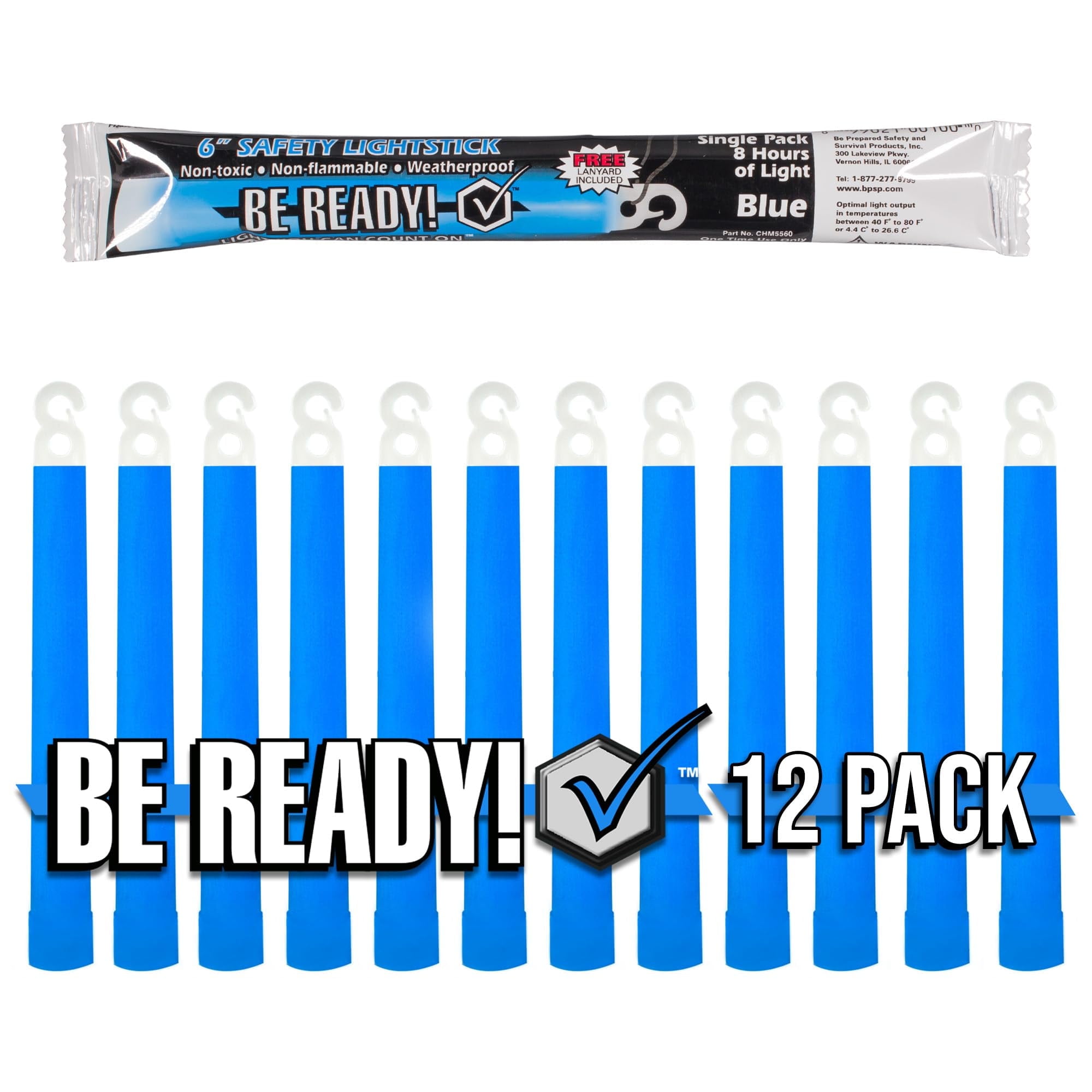 Be Ready - Industrial 8 Hour Illumination Emergency Safety Chemical ...