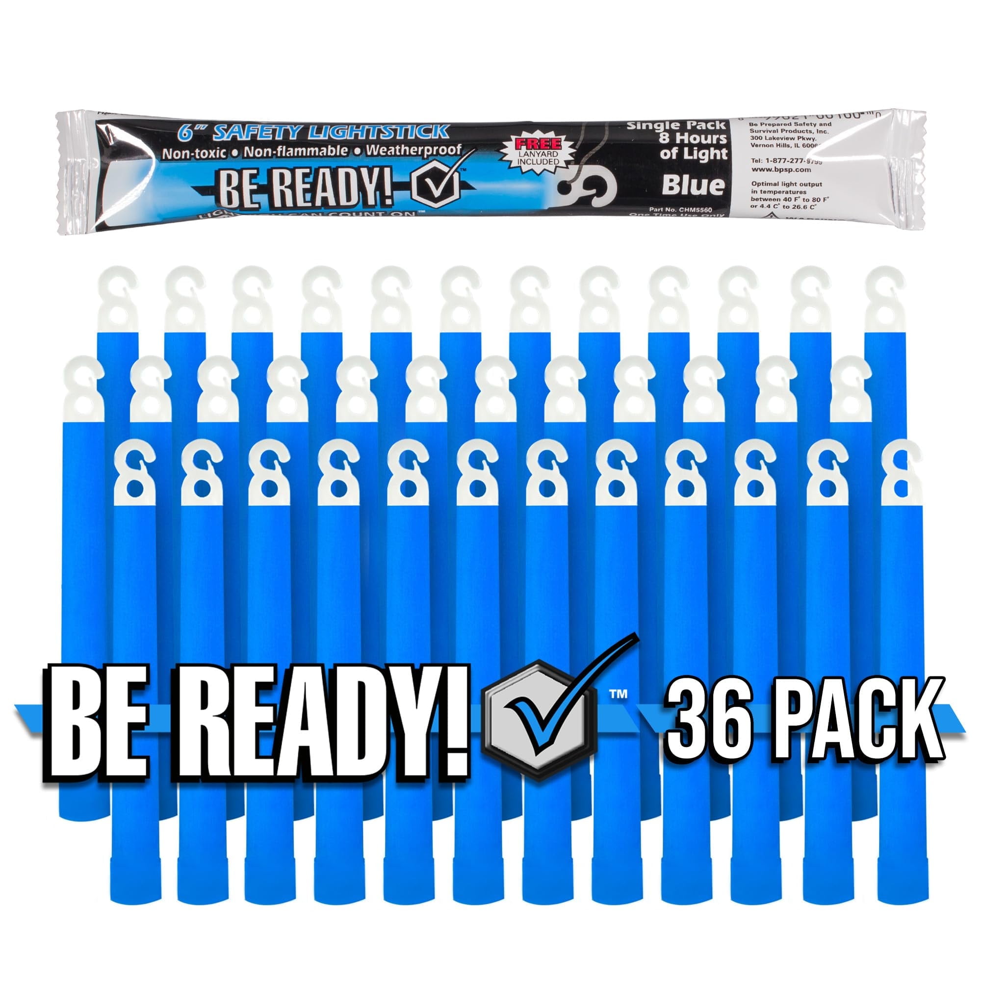 Be Ready - Industrial 8 Hour Illumination Emergency Safety Chemical ...